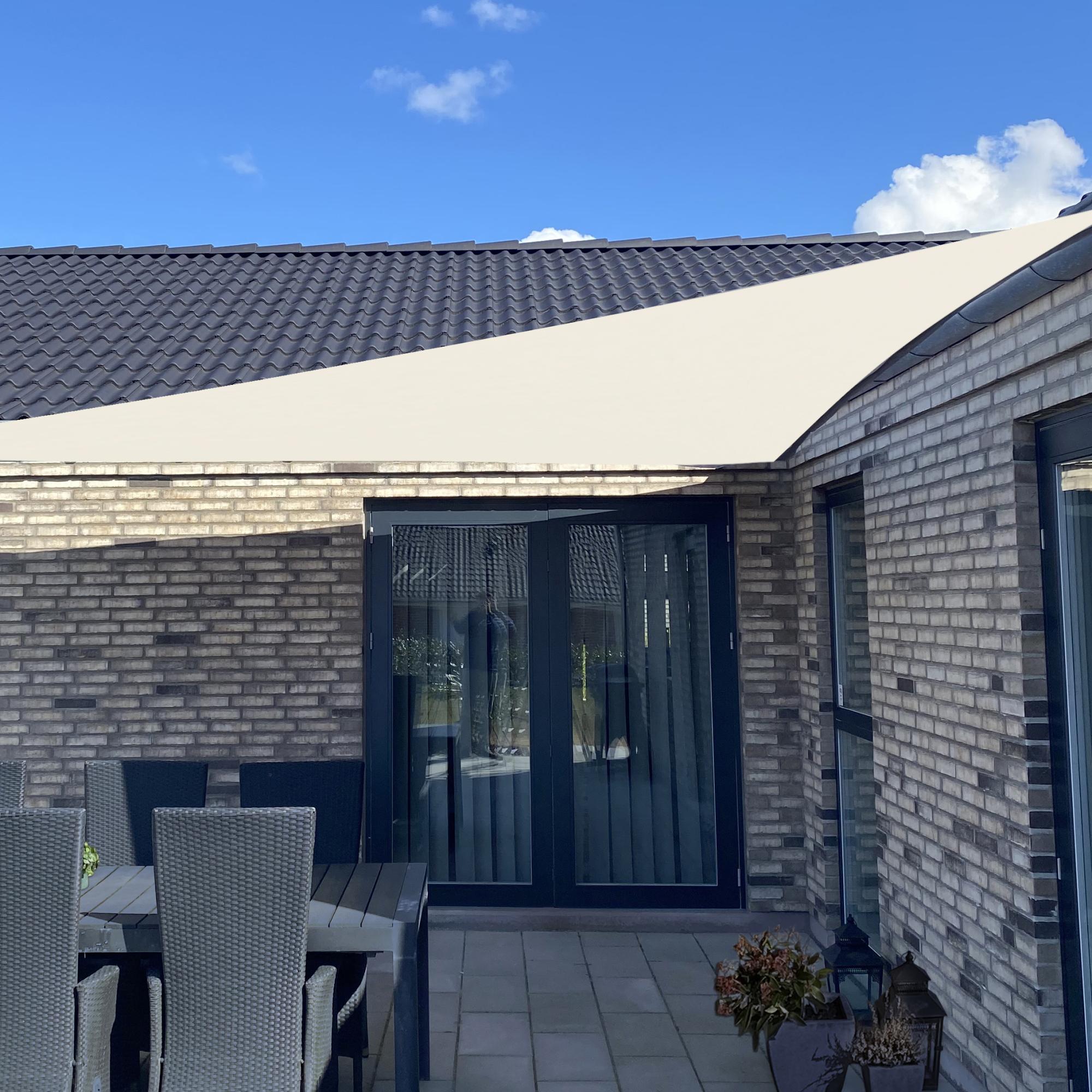 Solsejl creme LUX 5x5x7,1m - Pris 399,00 kr. - 10+ stk. på eget lager ...