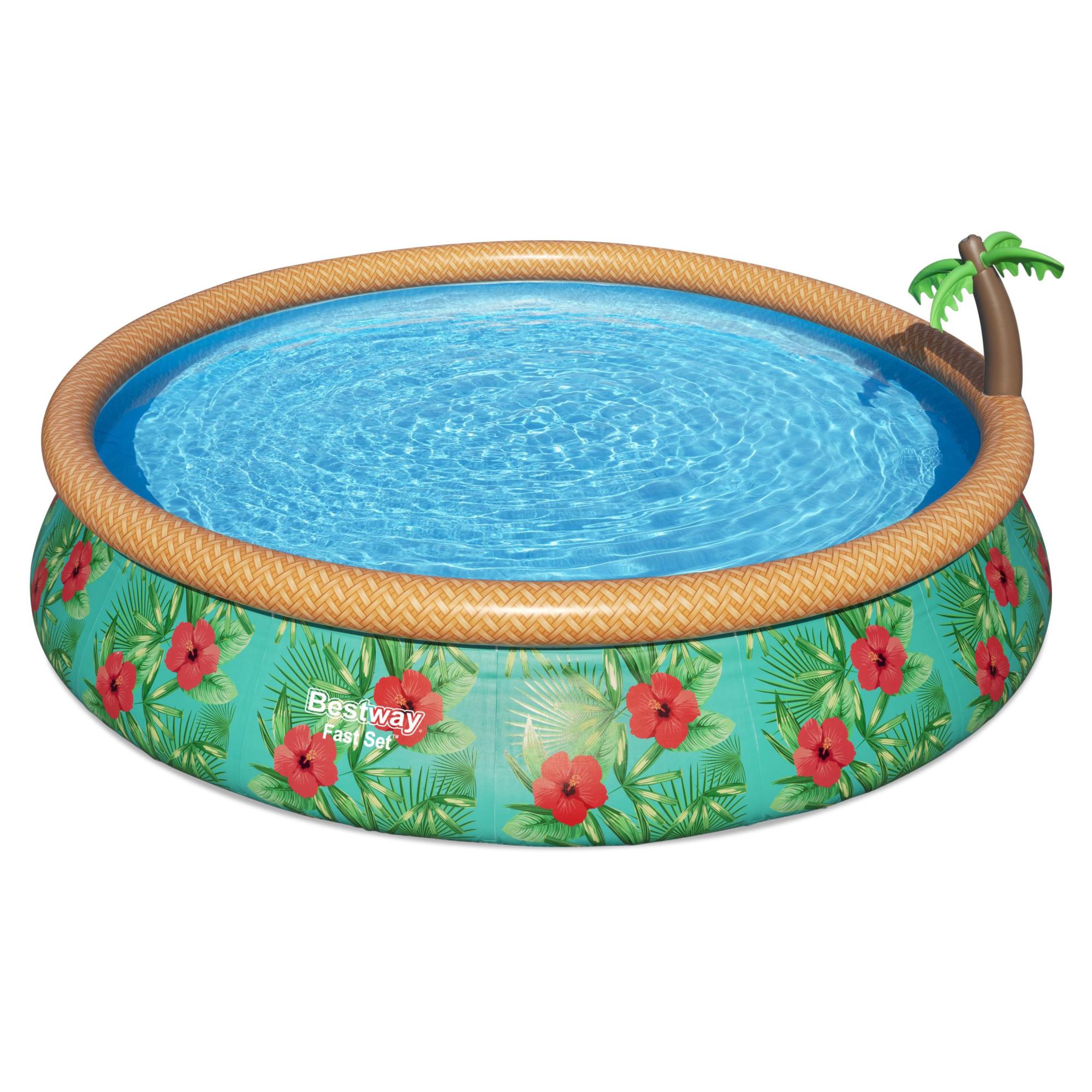 Bestway Fast Set Pool med palme ø457x84cm - Pris 1.299,00 kr. - 10+ stk ...